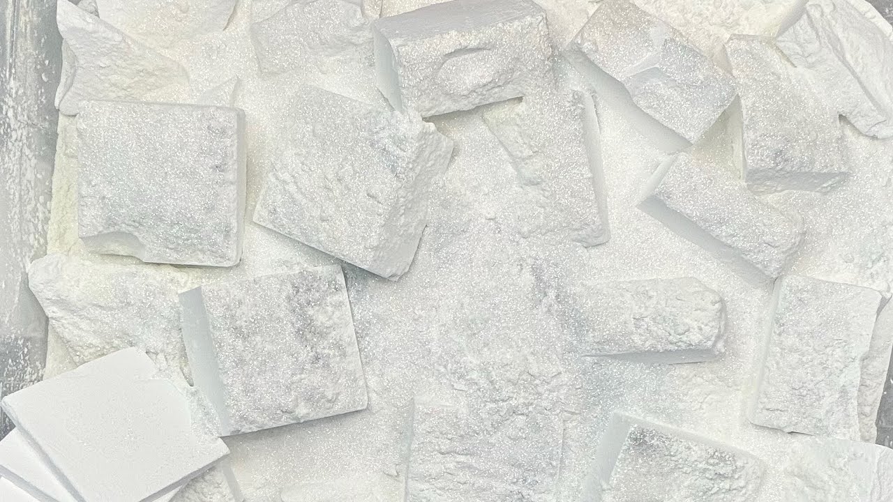 Fresh Blocks topped with Cornstarch, Baby Powder, and Glitter | Oddly ...