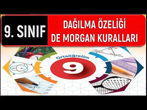9.SINIF MATEMATİK MEB DERS KİTABI📌BİLEŞİK ÖNERMELER DE MORGAN KURALLARI📌DAĞILMA ÖZELLİĞİ