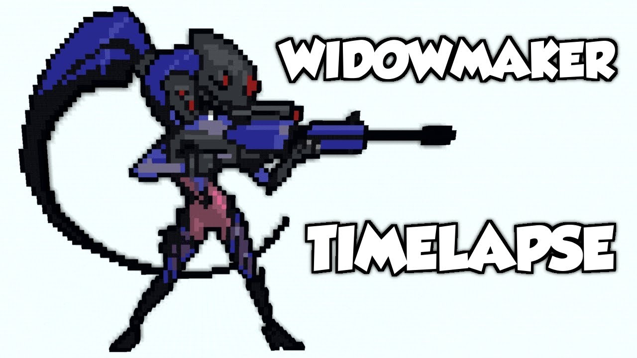 Widowmaker Spray - Minecraft Pixel Art Timelapse - Overwatch - YouTube
