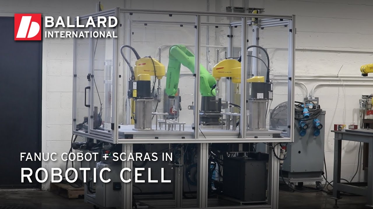 Robotic Cell with FANUC Cobot + Scaras - YouTube