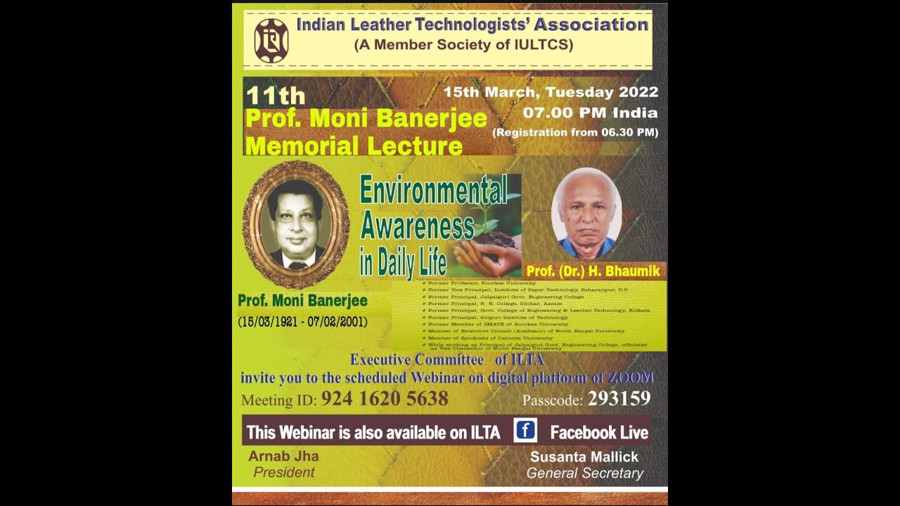 11th Prof. Moni Banerjee Memorial Lecture - YouTube