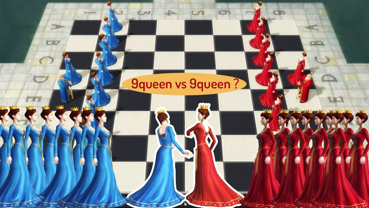 Battle Chess game of King: 9 queen vs 9 queen, who will win #9 | game ...