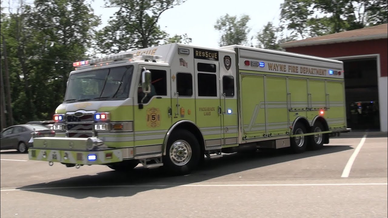 Wayne, NJ Fire Department Rescue 5 Responding - YouTube