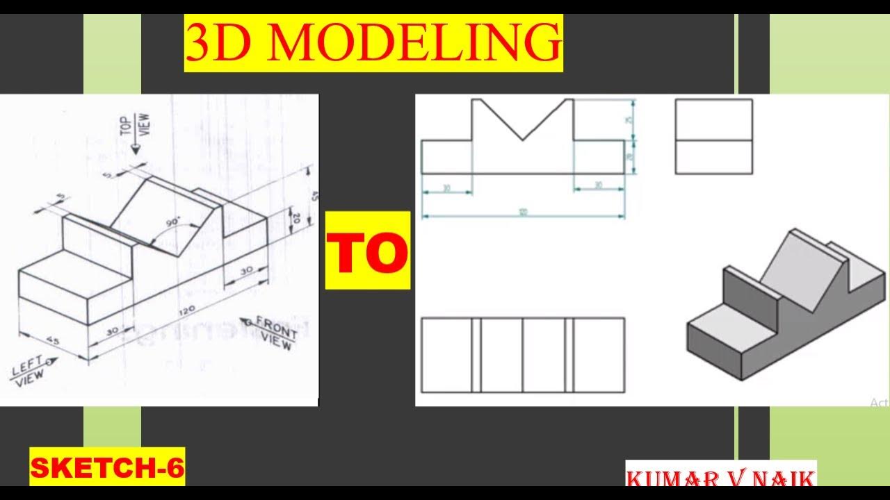 3D Modelling using Solid Edge, CAEG/CAED, Sketch 2 - YouTube