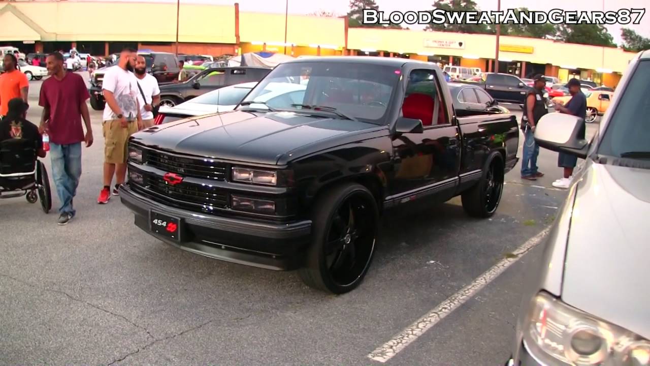 (BLACKED OUT) Chevrolet C/K 1500 454 SS on 26s (454SS) OBS - YouTube