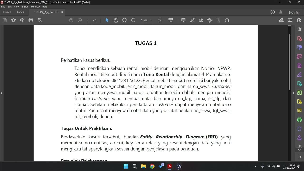 Membuat ERD, EERD dan Basis Data Rental Mobil_F1G123024_MUHAMMAD ARIL ANDRIAN - YouTube
