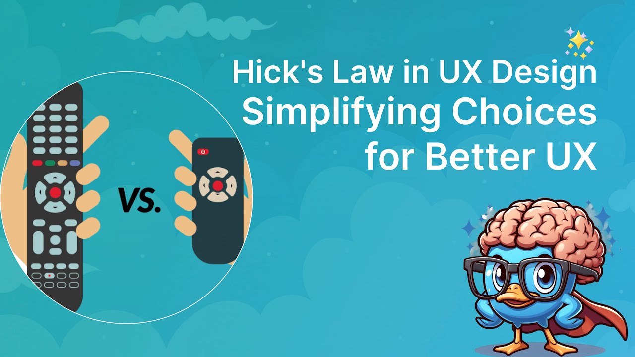 Hick's Law in UX Design: Simplifying Choices for Better User Experience - YouTube