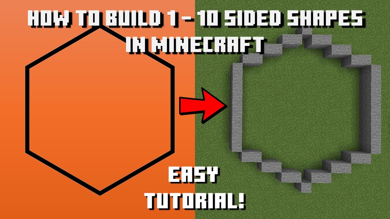 How to build CIRCLES to DECAGONS in Minecraft - Tutorial - YouTube