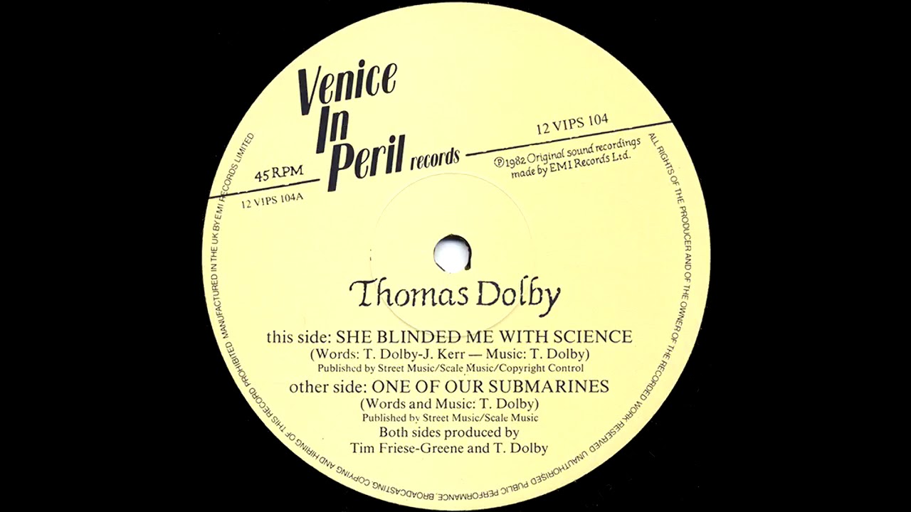 Thomas Dolby - She Blinded Me With Science (1982) - YouTube