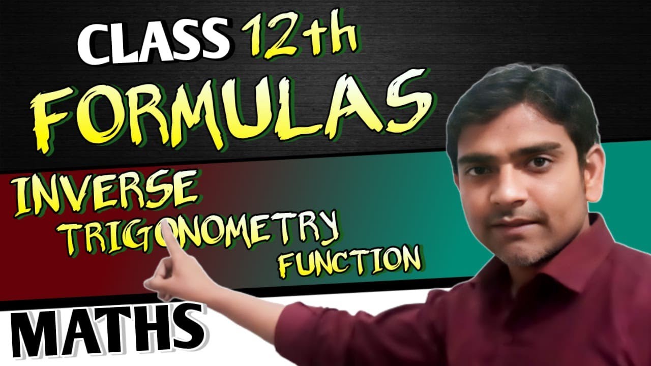 Formulas 12th Maths - YouTube
