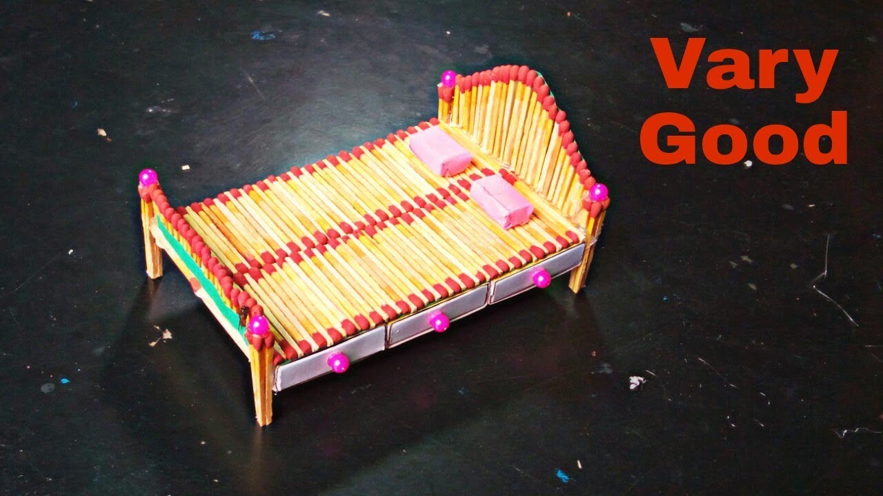 How to make Match box Bed----match box supper idea - YouTube