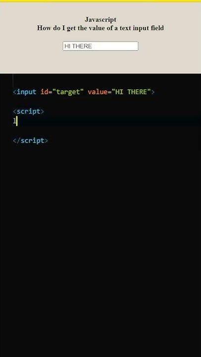 Javascript, how do I get the value of a text input field? - YouTube