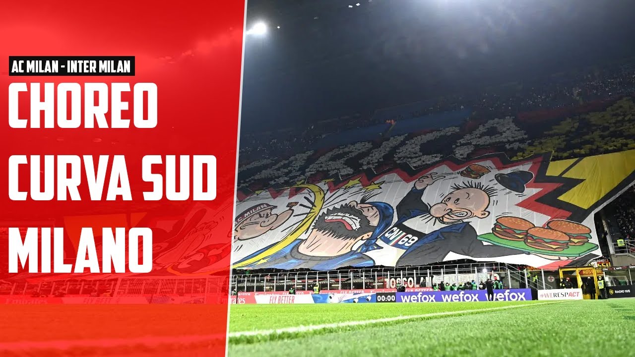 AC Milan vs Inter Milan Coppa Italia! Curva sud Milano and Curva Nord ...