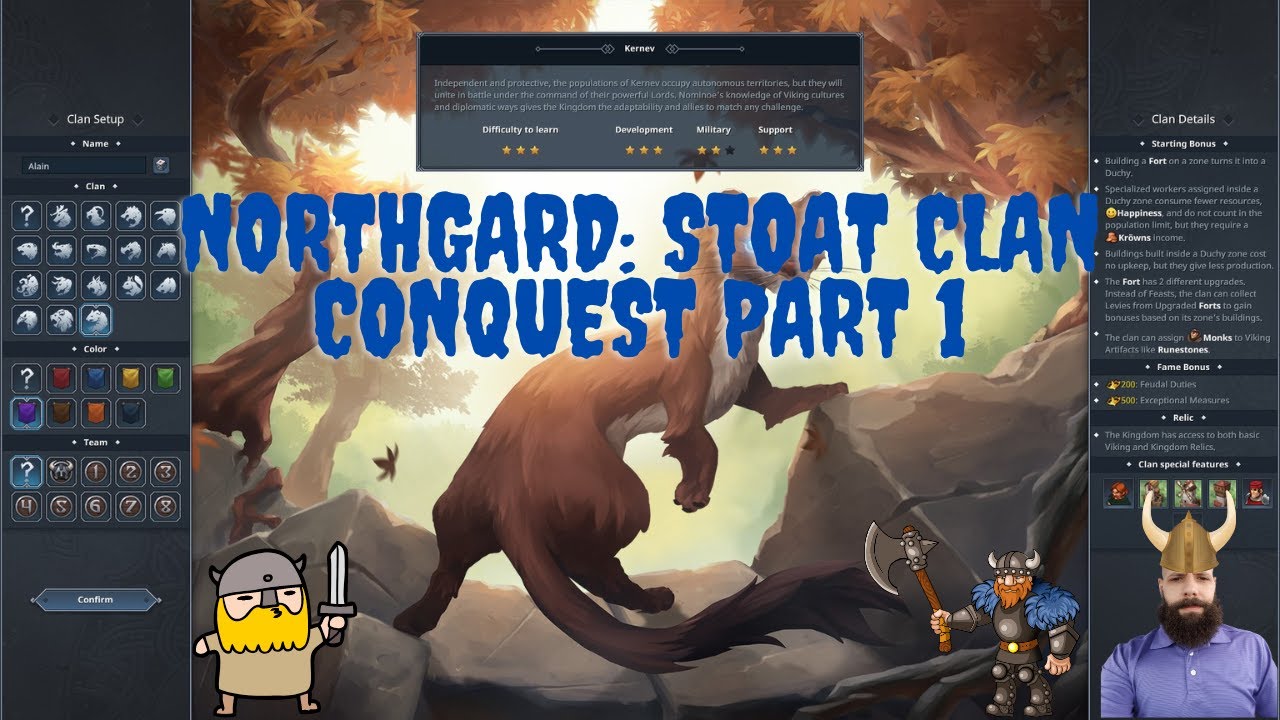 Northgard Kernev: Stoat Clan Conquest Battle 1 - YouTube