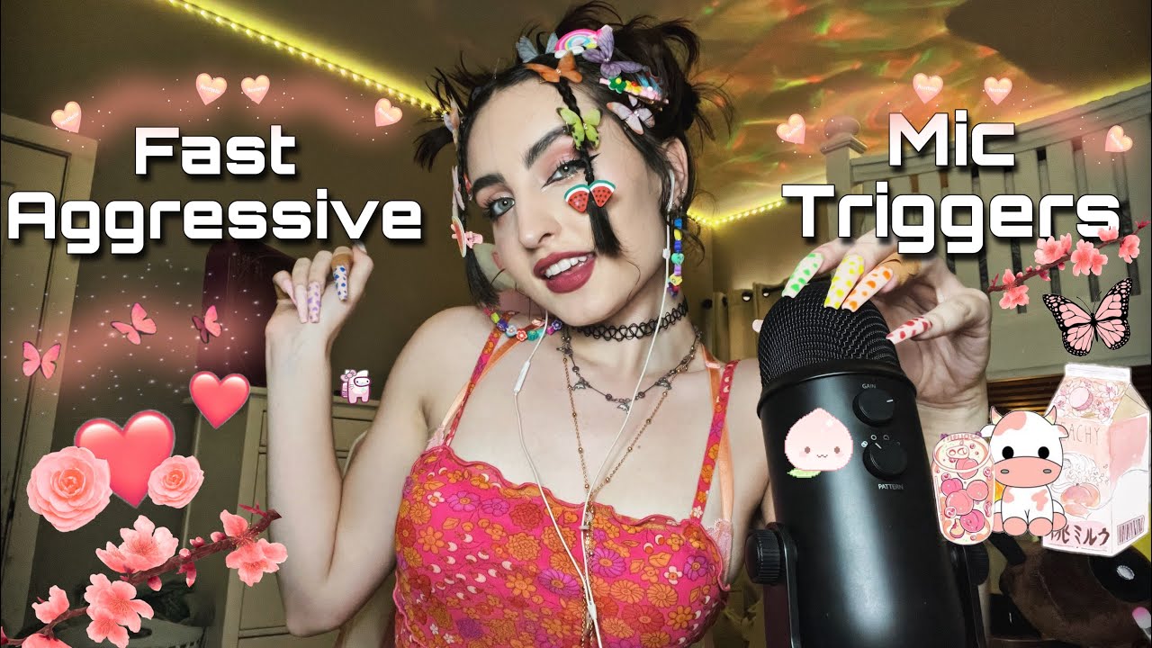 Asmr Fast Aggressive Mic Triggers Mic Scratching Peace And Chaos