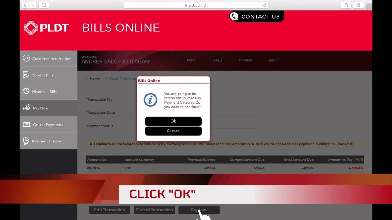 PLDT Bills Online Videotorials : How to pay your bills - YouTube