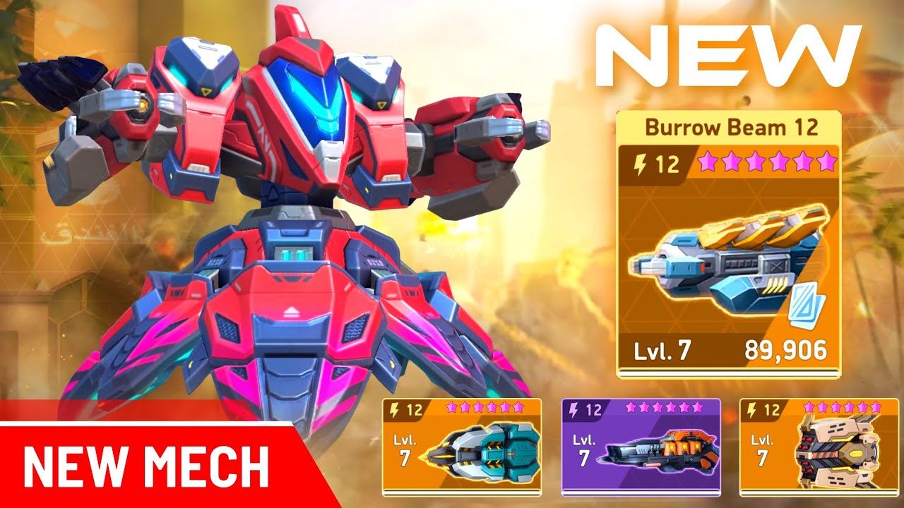 New Mech BLIZZFROST & New Weapon BURROW BEAM 12 - Mech Arena - YouTube
