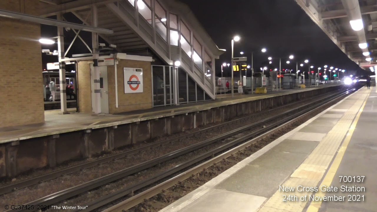 Trains passing through New Cross Gate Station, including Class 171, 377 ...