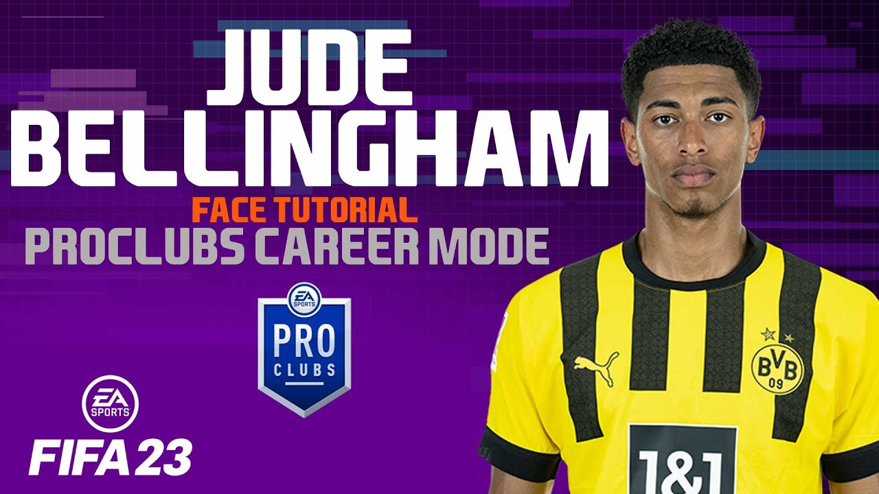 Jude Bellingham face FIFA 23 Pro Clubs Face Creation look alike - YouTube