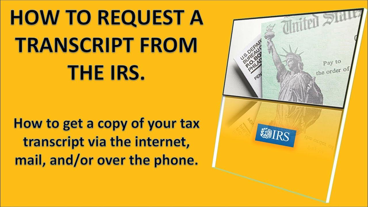 How to request IRS tax trancripts! Tax Records - Transcripts via IRS ...