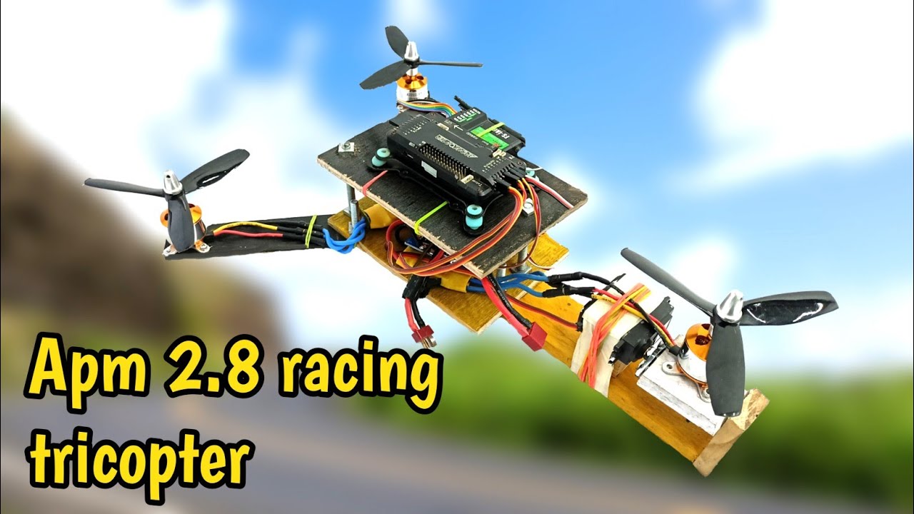 How to make a racing tricopter drone with apm 2.8 flight controller ...
