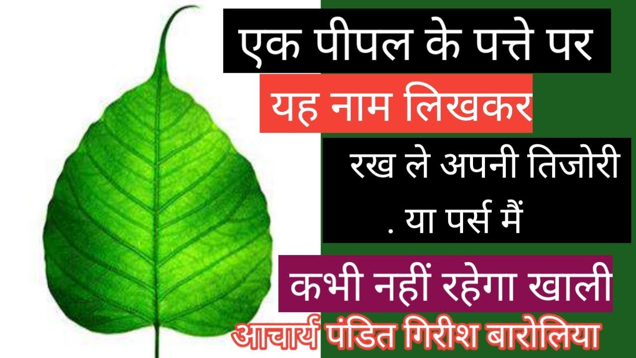 Write this word on a peepal leaf and keep it, it will never remain ...