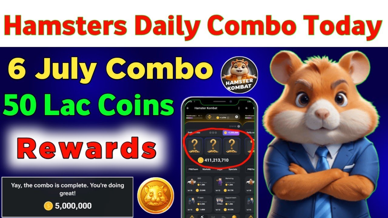6 July Hamster kombat Daily Combo Today | Hamster kombat Daily Combo ...