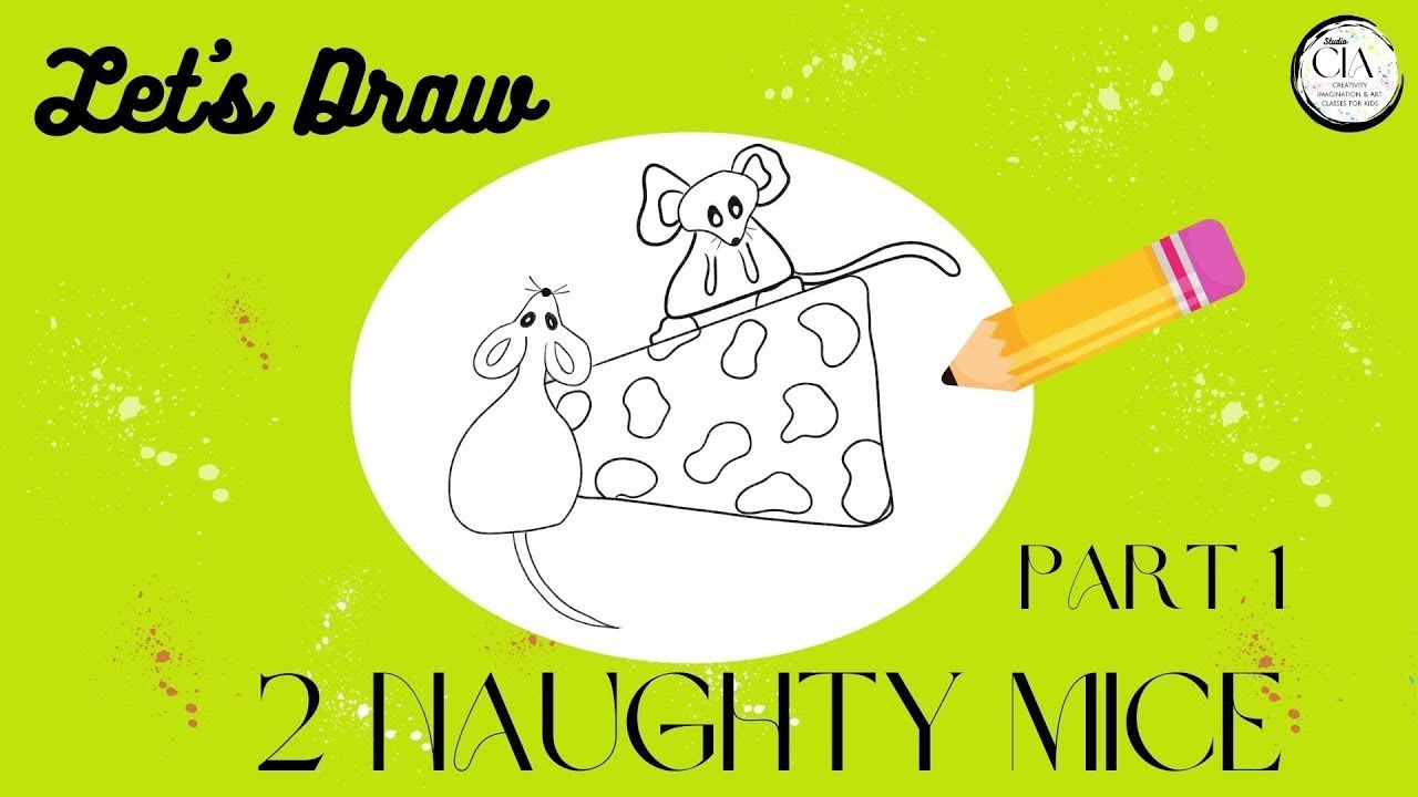 Easy Art for Kids | Cute Mice and Cheese | Part 1 #mouseart - YouTube