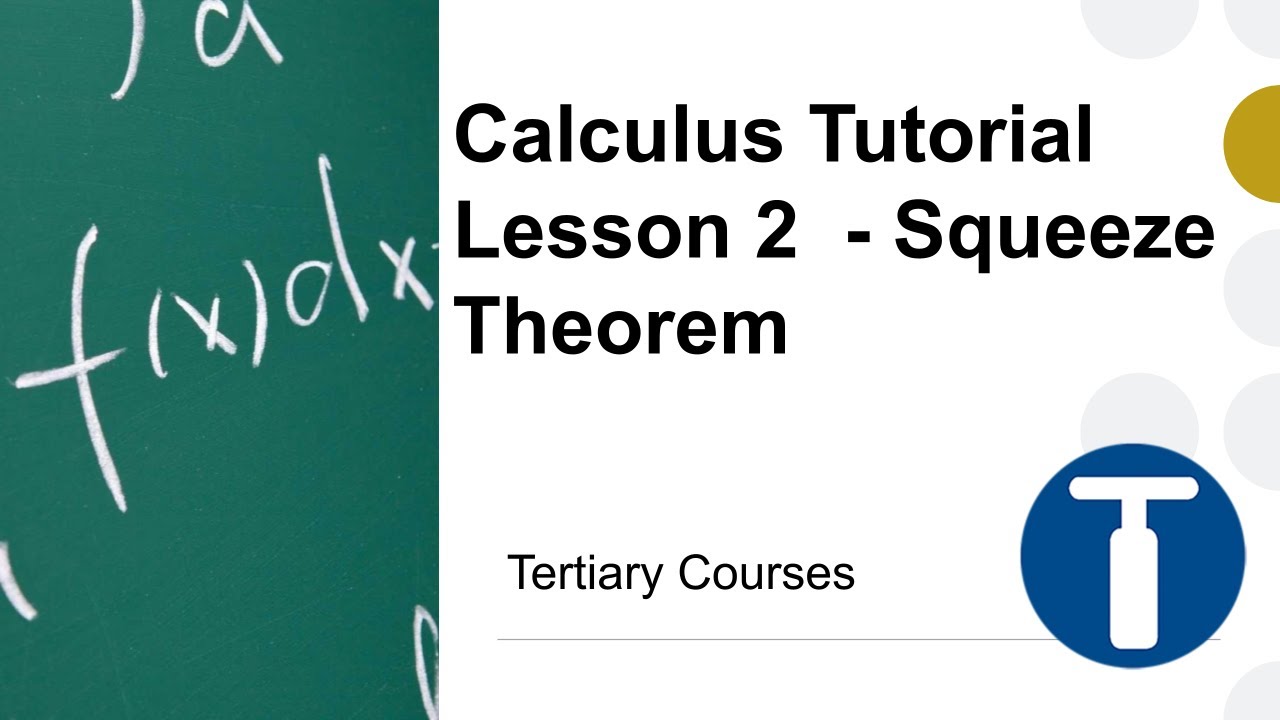 Calculus Tutorial Lesson 2 Squeeze Theorem Youtube