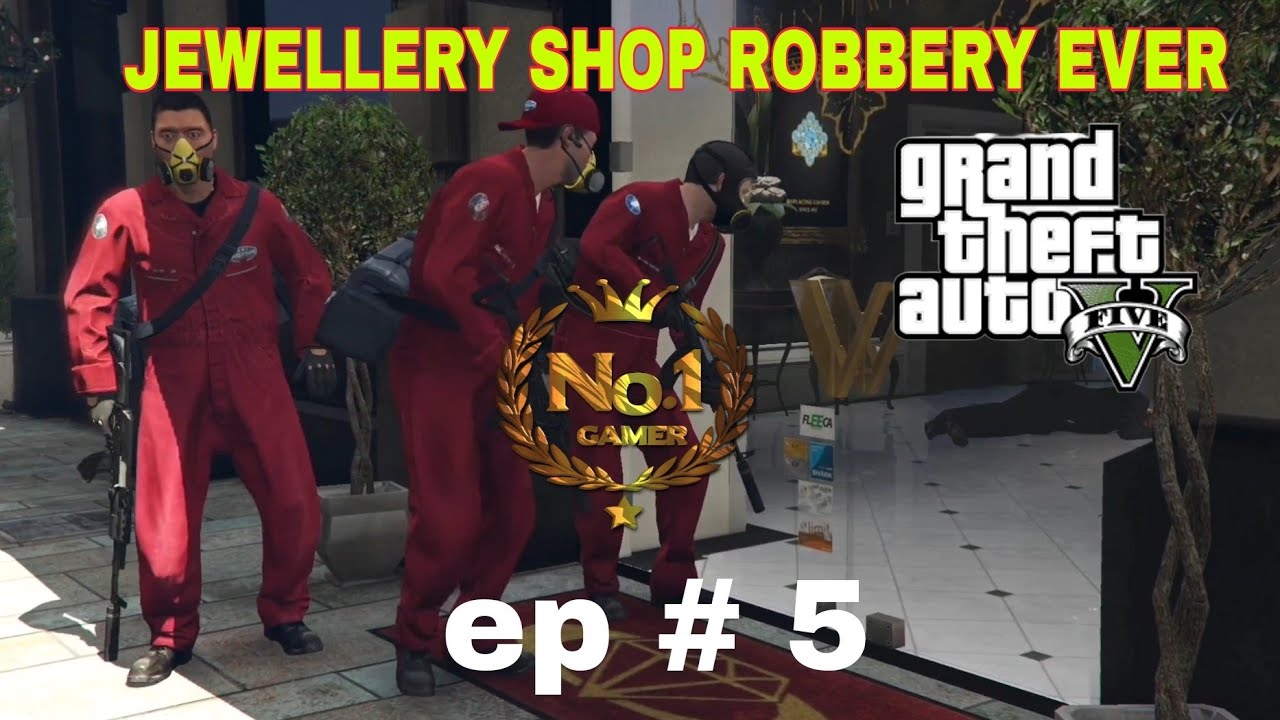 biggest jewellery shop robbery in los sanstos's city। gta5 gameplay#5 ...