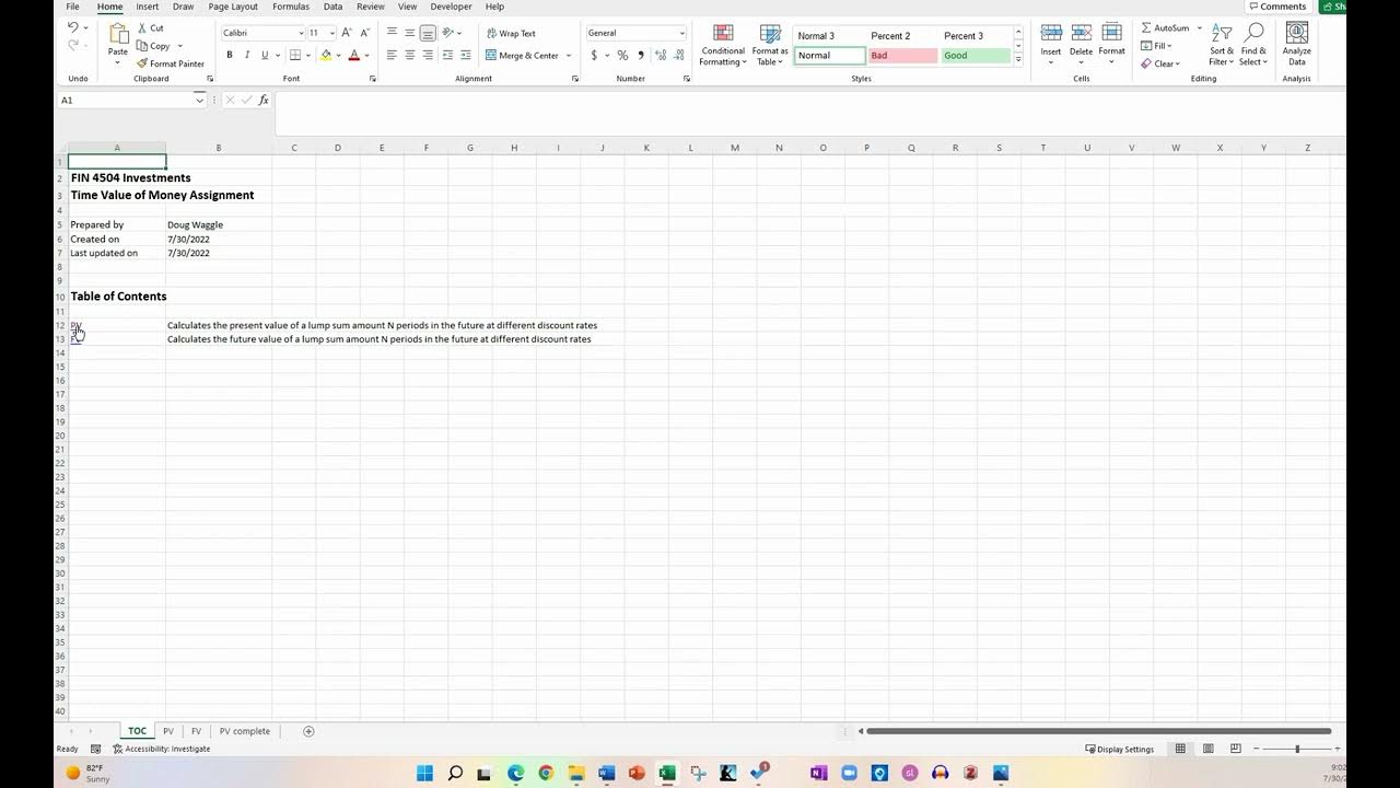 Excel Assignment 1 Introduction - YouTube