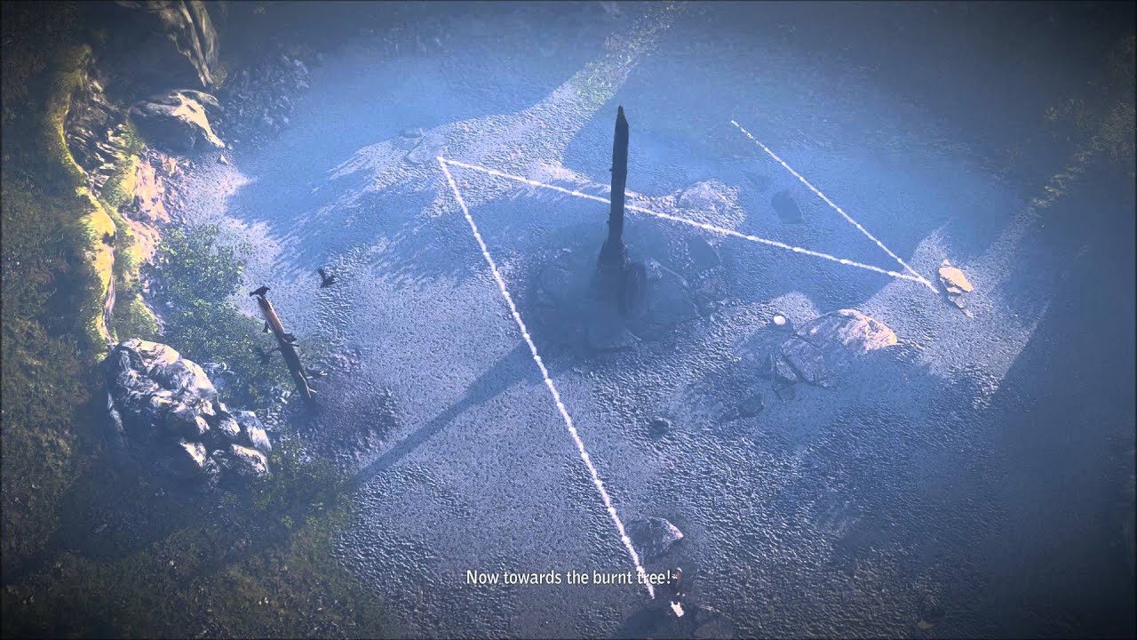 The Witcher 2 - Guide Henselt as he draws the magic runes - YouTube