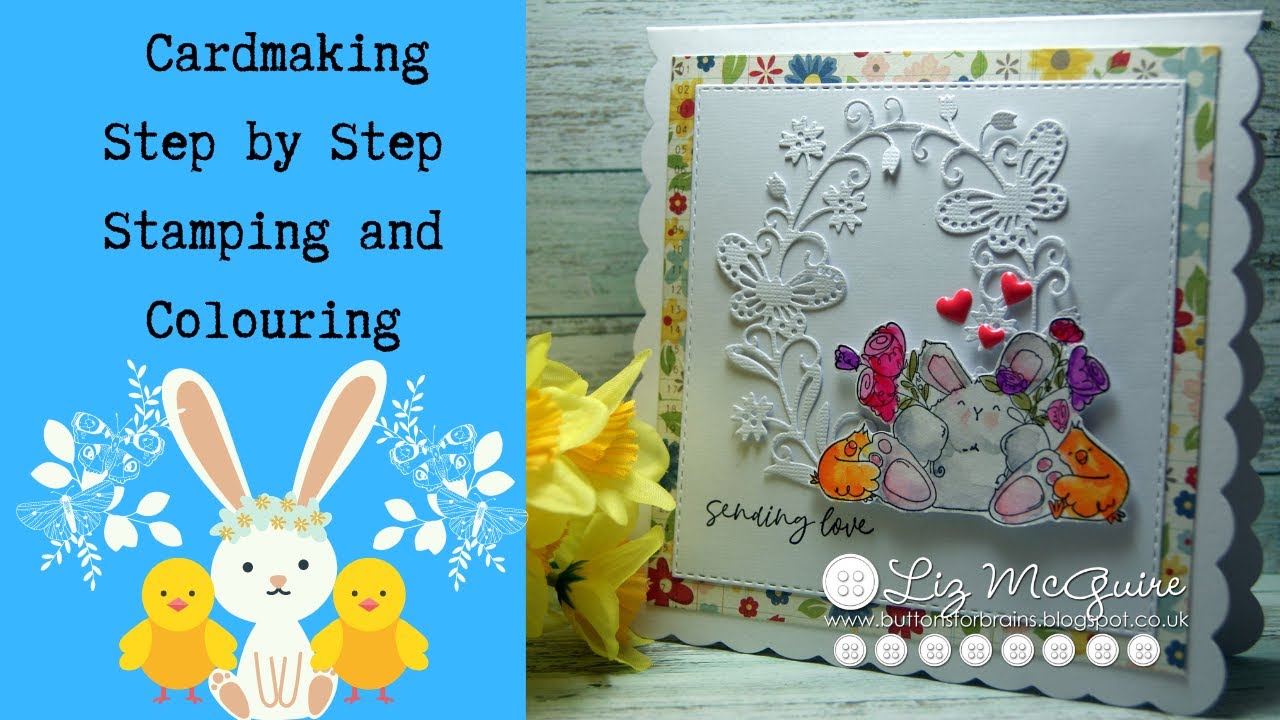 Card Making Step by Step Stamping and Colouring - YouTube