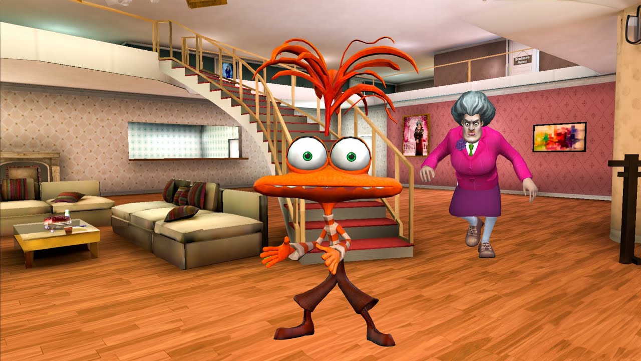 Playing as Anxiety ( Inside Out 2 ) in Scary Teacher 3D New Chapter ...