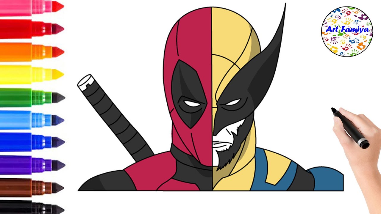 How To Draw Deadpool Vs Wolverine - Marvel | Easy Drawing Step by Step ...