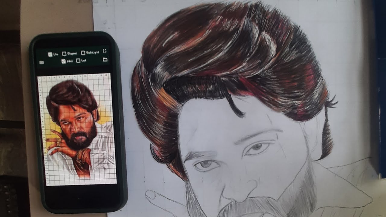 Part - 2 || Pushpa 2 Colour Drawing tutorial 😲🥰 || Pushpa 2 ki drawing ...