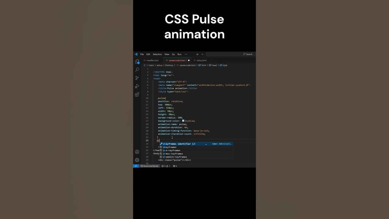 Css Pulse Animation Learnhtml5andcss3 Webdesign Coding Webdevelopment Css3animation 