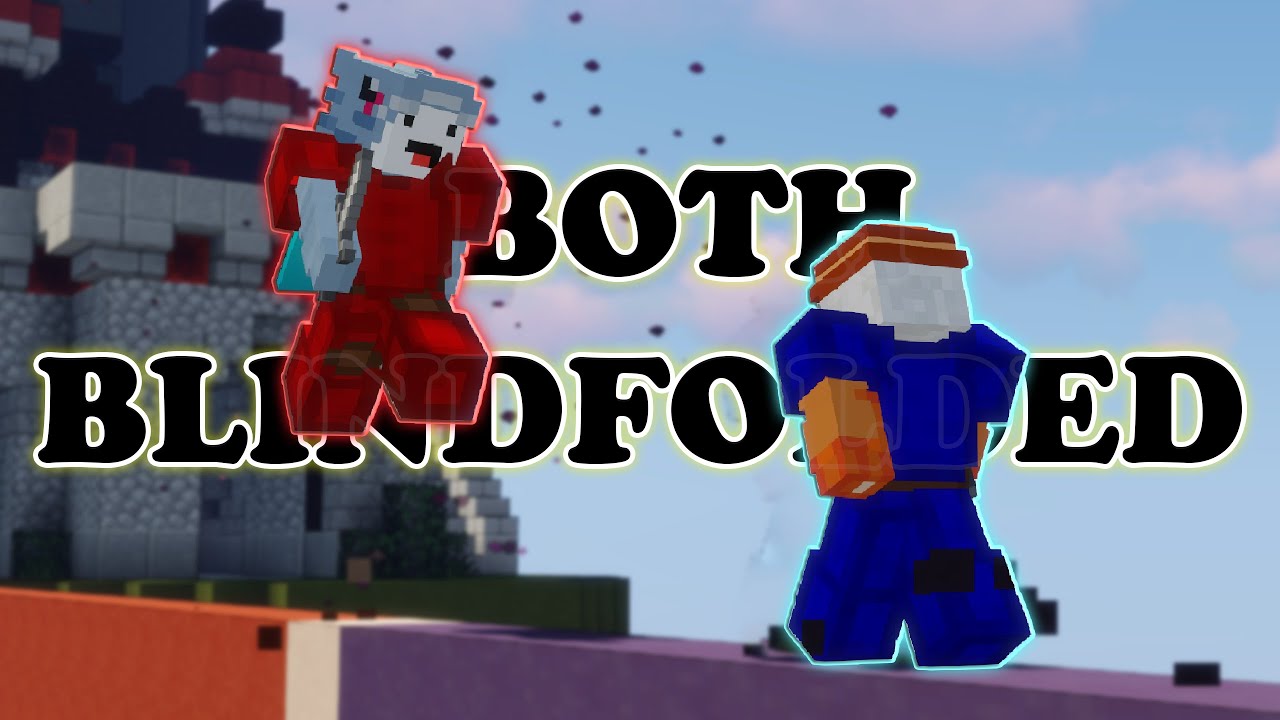 Two BLINDFOLDED Minecrafters Attempt To 1V1 DUEL - YouTube