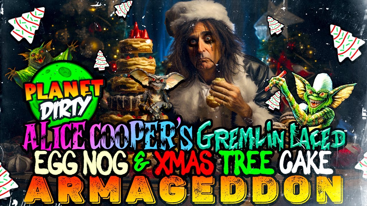 Planet Dirty : Alice Cooper’s Gremlin Laced Xmas Tree Cake Armageddon ...