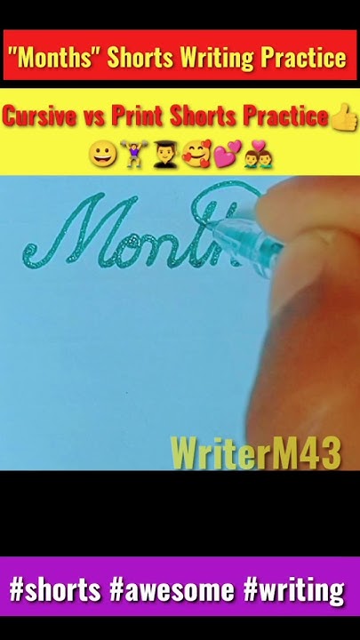 How to write cursive vs print writing with sparkle glitter gel ...