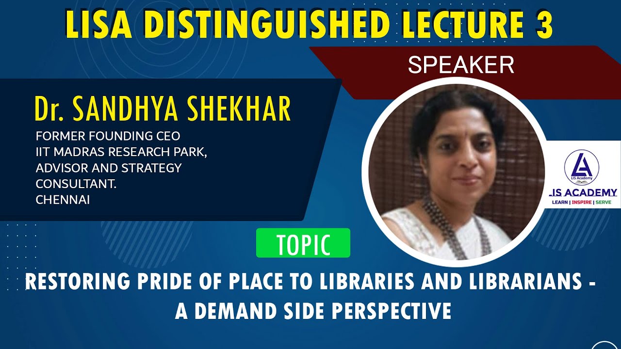 DR.SANDHYA SHEKHAR | FORMER CEO, IIT MADRAS RESEARCH PARK, CHENNAI ...