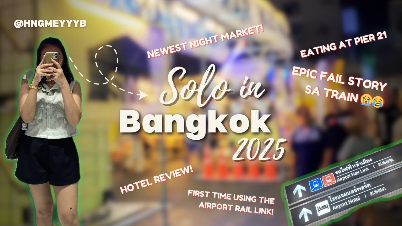 Solo in Bangkok! Airport Rail Link + Terminal 21 + SW1 Night Market 🌙 ...