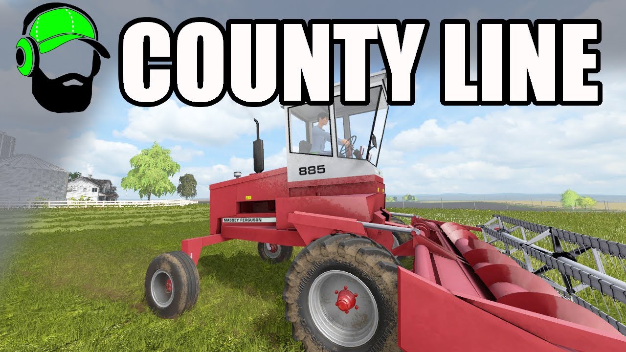 Farming Simulator 17 - County Line -First cut hay -#FS17 - YouTube