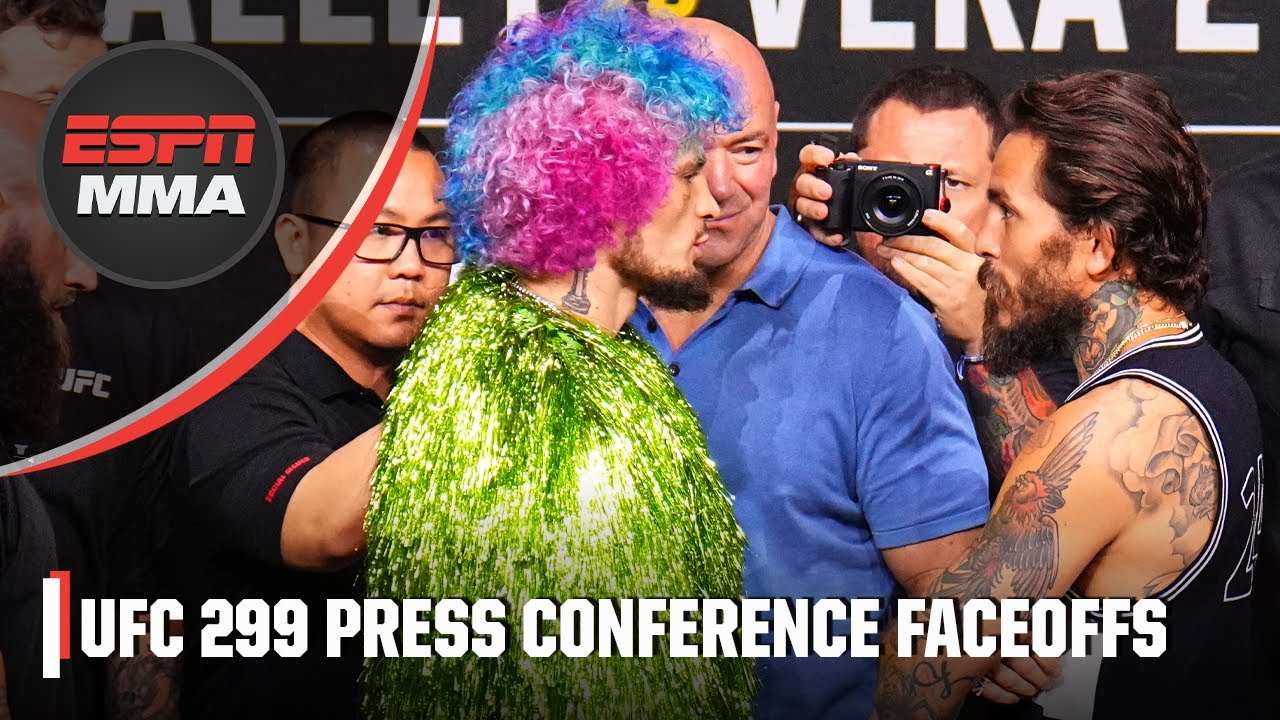 Faceoffs the UFC 299 Pre-Fight Press Conference | ESPN MMA - YouTube