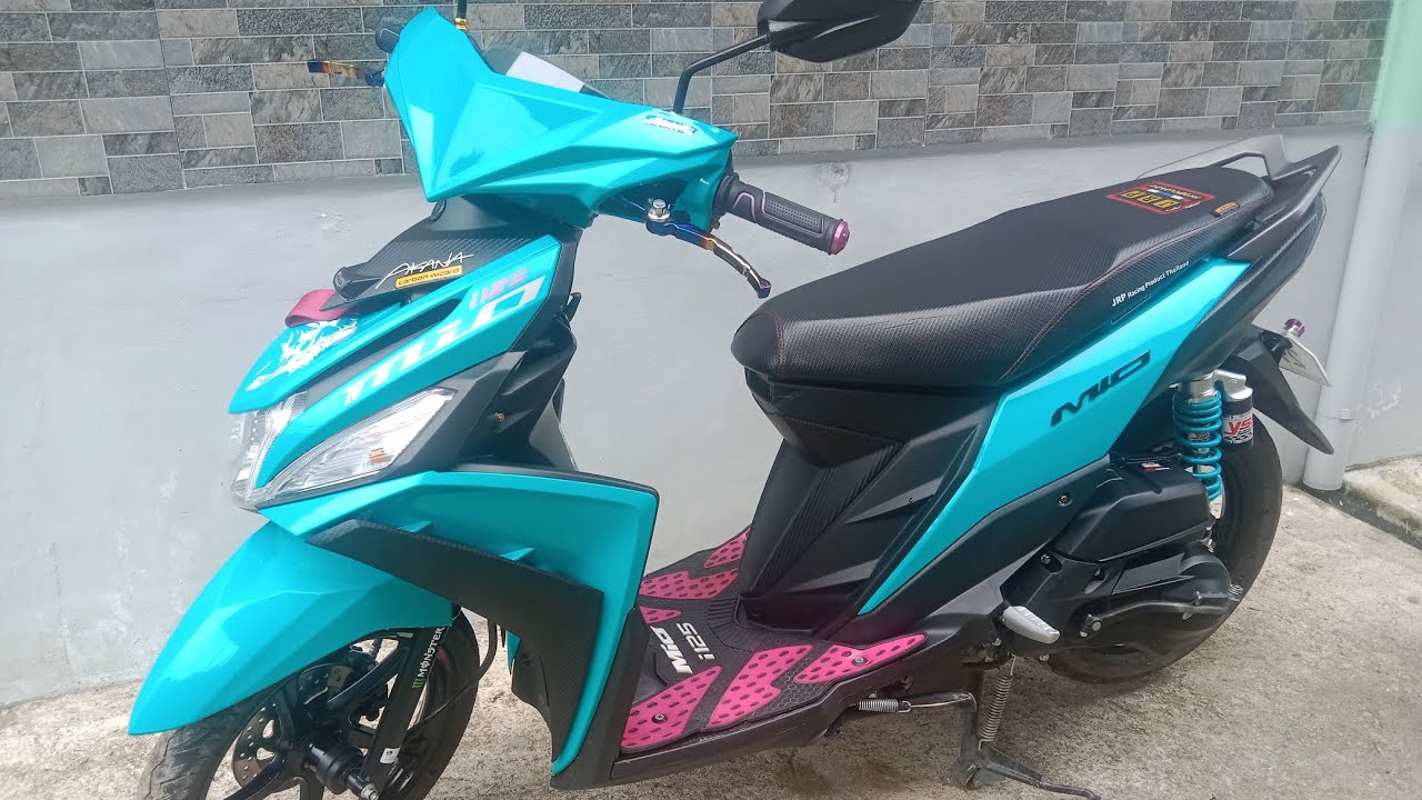 Mio i 125 cyan basic tipid upgrades from shopee - YouTube