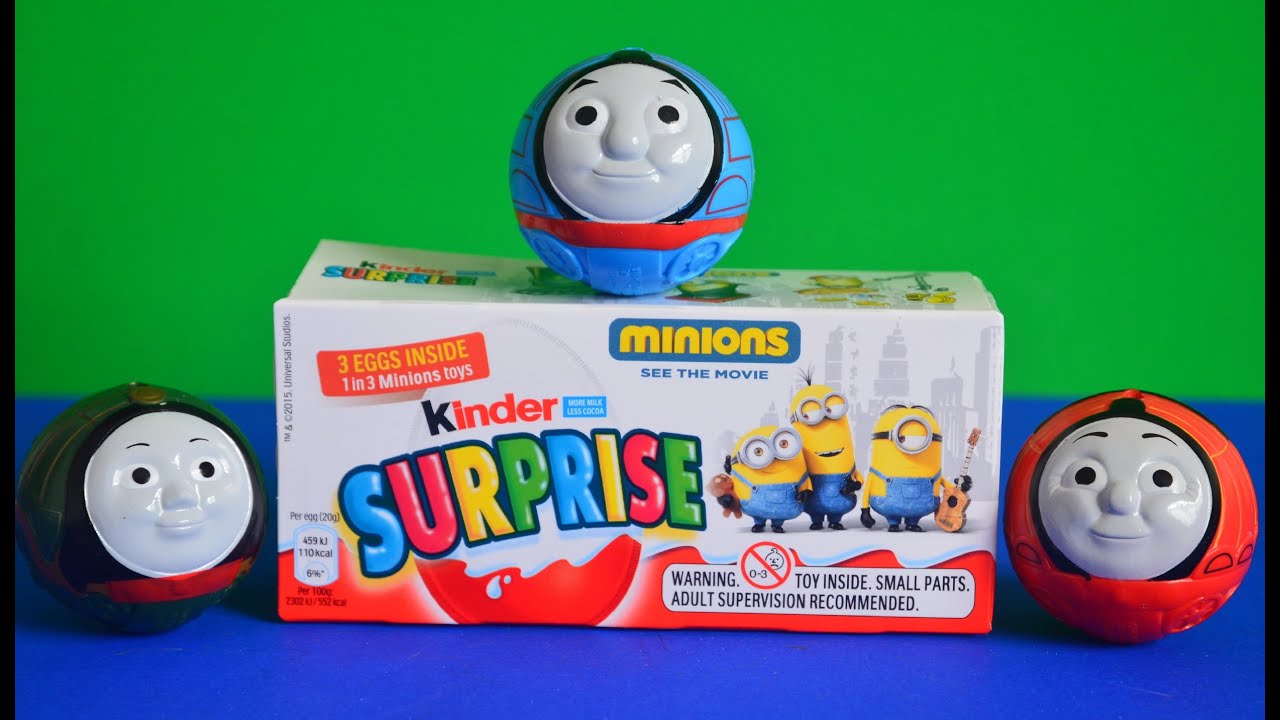 Thomas and Friends Open kinder Surprise Eggs Minions Kinder Sorpresa ...