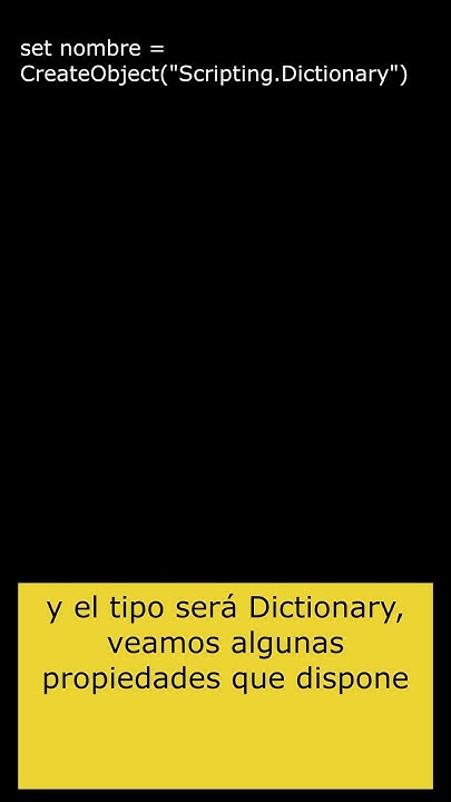 Tips Rapidos En Vbscript Dictionary Teoria Tinchicus Shorts Youtube