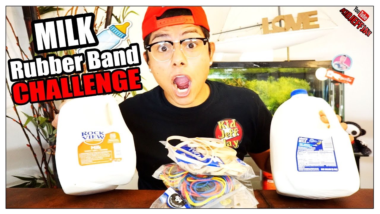 MILK RUBBER BAND CHALLENGE EXPLOSION | SOAK IN MILK - YouTube