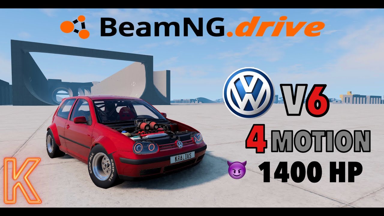 BeamNG Drive | 1400 HP Golf MK4 | #vwgolf4 #v6 #beamngdrive - YouTube