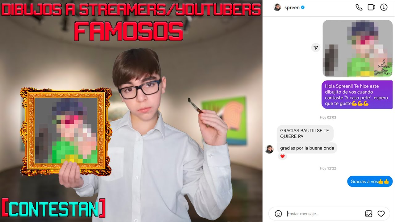 Le mandé dibujos a streamers/youtubers FAMOSOS!! [contestan] - YouTube